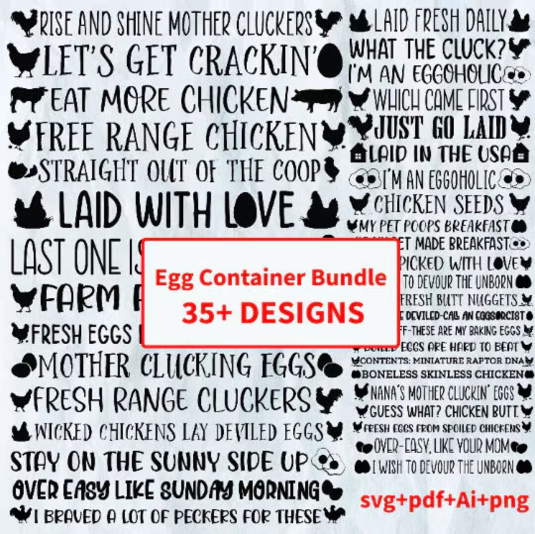 Egg Container Sayings Svg, Egg Svg, Farm Fresh Eggs Svg, Chicken Egg ...