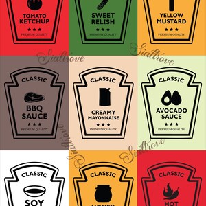Condiment SVG, Halloween Condiments Svg, Tomato Sauce, Mustard Svg ...