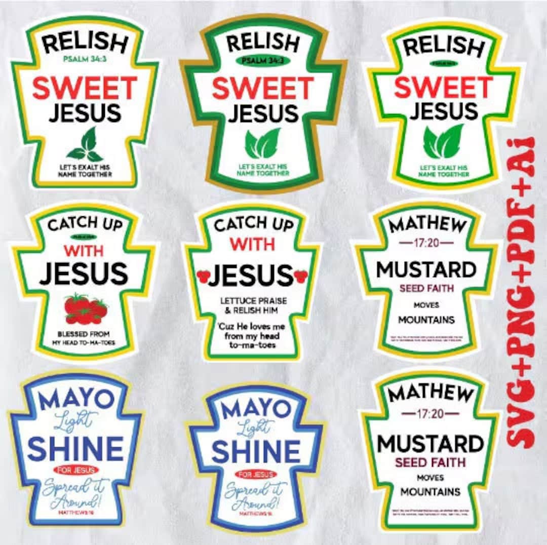 Condiment SVG, Condiment With Jesus Svg, Condiment SVG Bundle,catch up ...