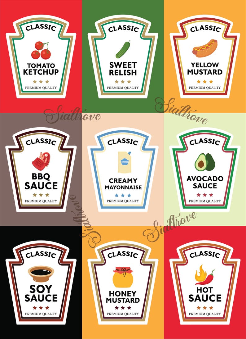 Condiment SVG, Halloween Condiments Svg, Tomato Sauce, Mustard Svg ...
