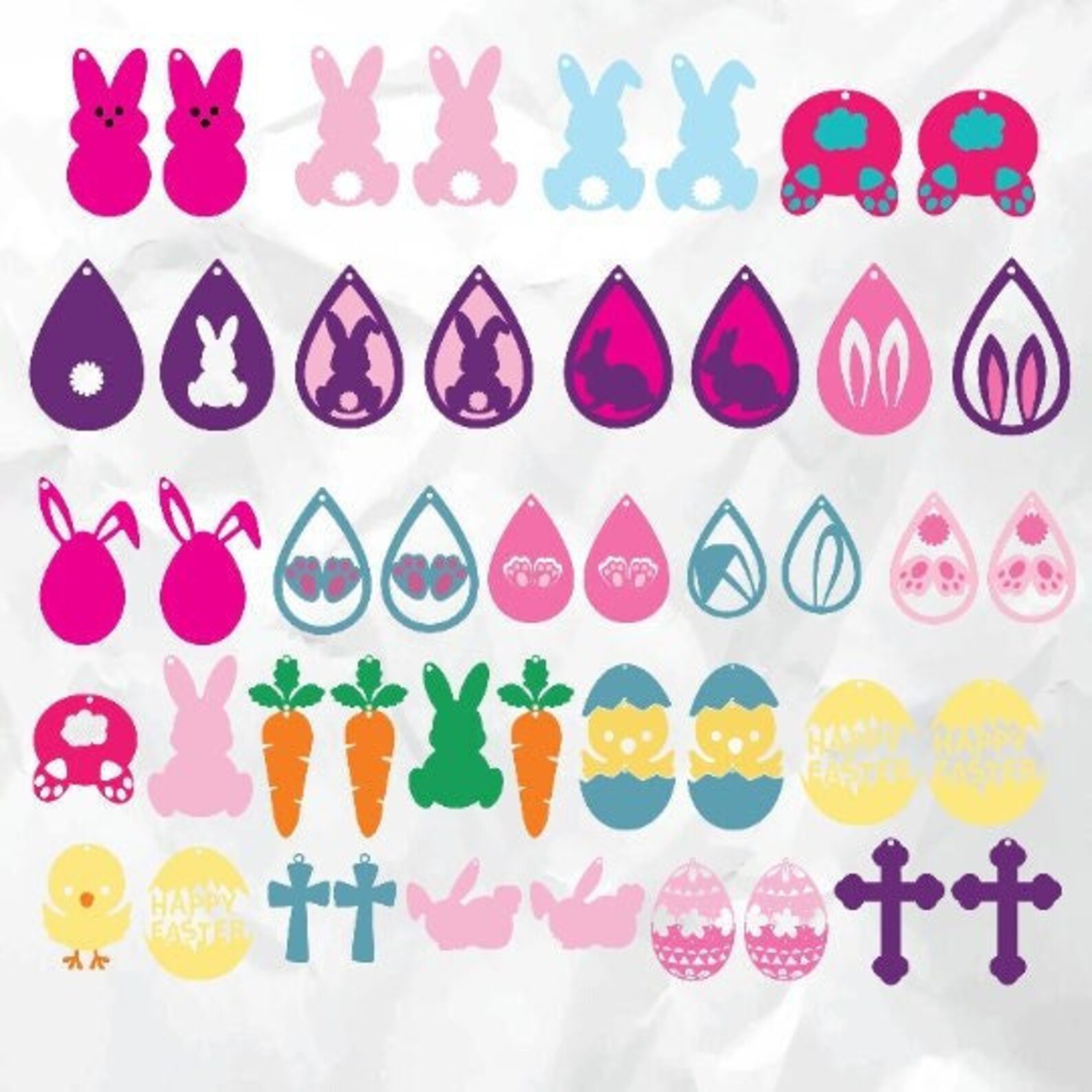 Easter Earring Svg, Earrings SVG, Earring Bundle Svg,leather Earrings ...