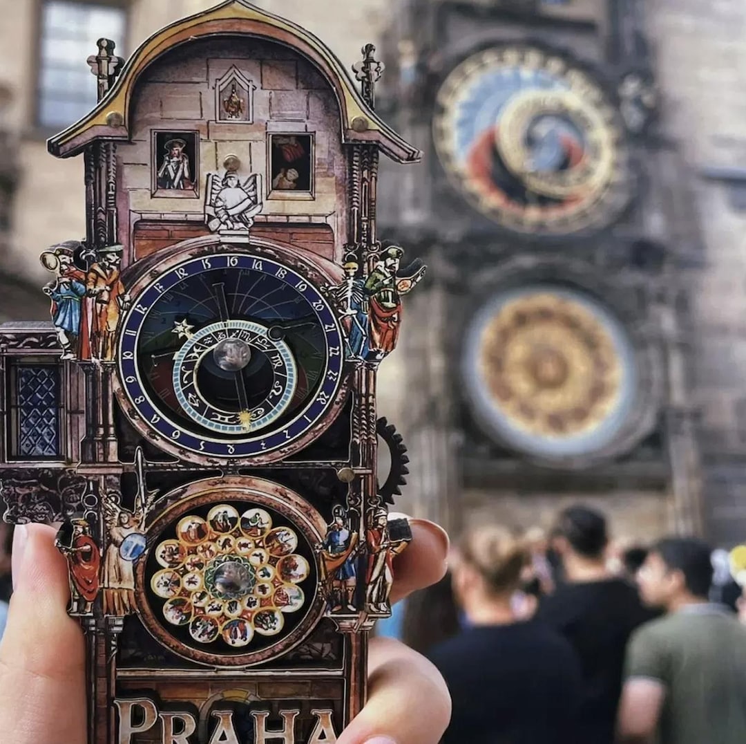 Prague Astronomical Clock Magnetic Fridge Magnet - Etsy
