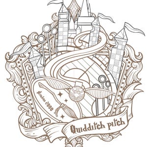 Potter-style Wizarding Quidditch Badge – Interactive Spinning Metal Pin ...