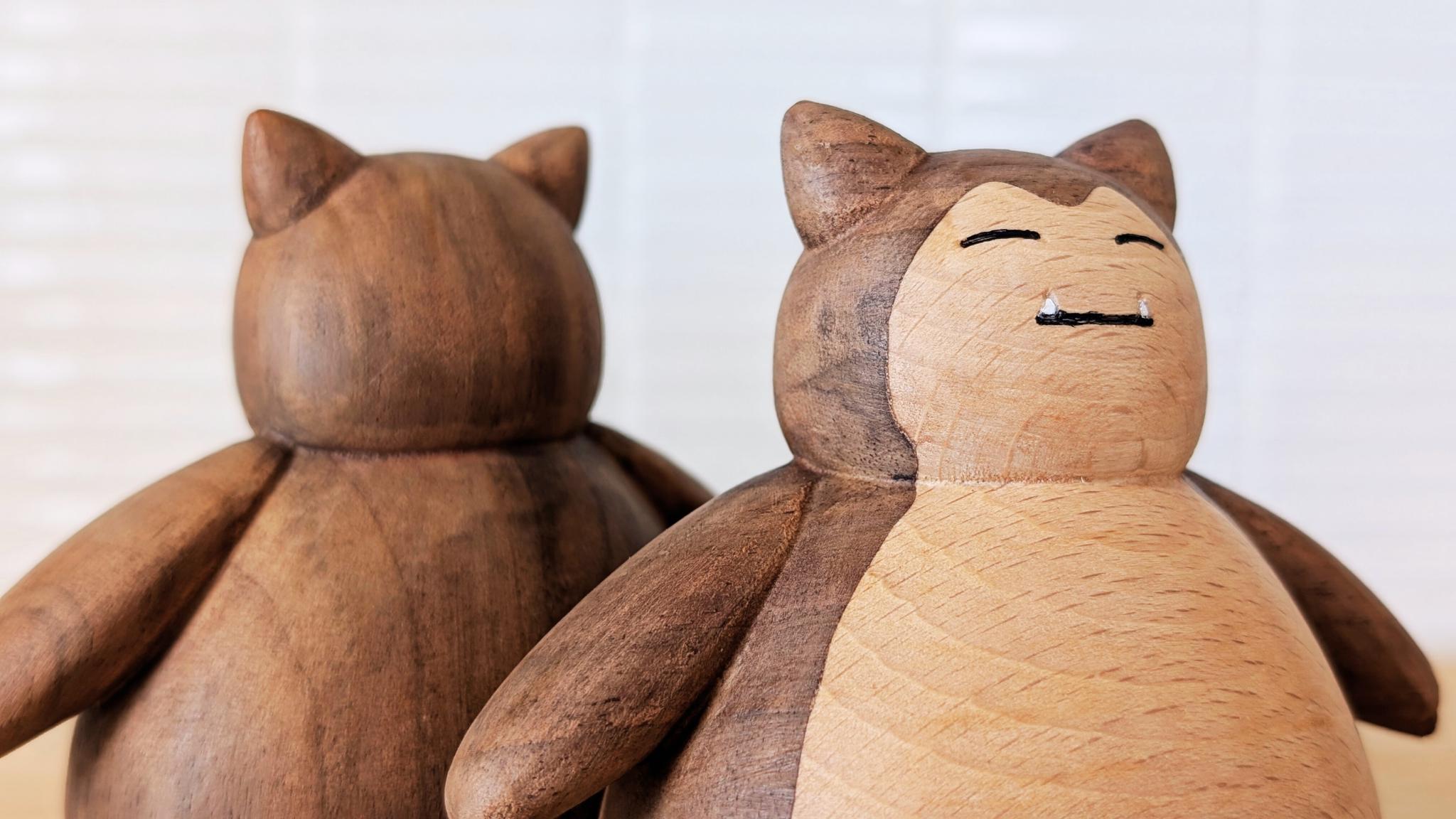 Handcrafted Wooden Snor Lax Style Figurine – Pockey Monster-inspired ...
