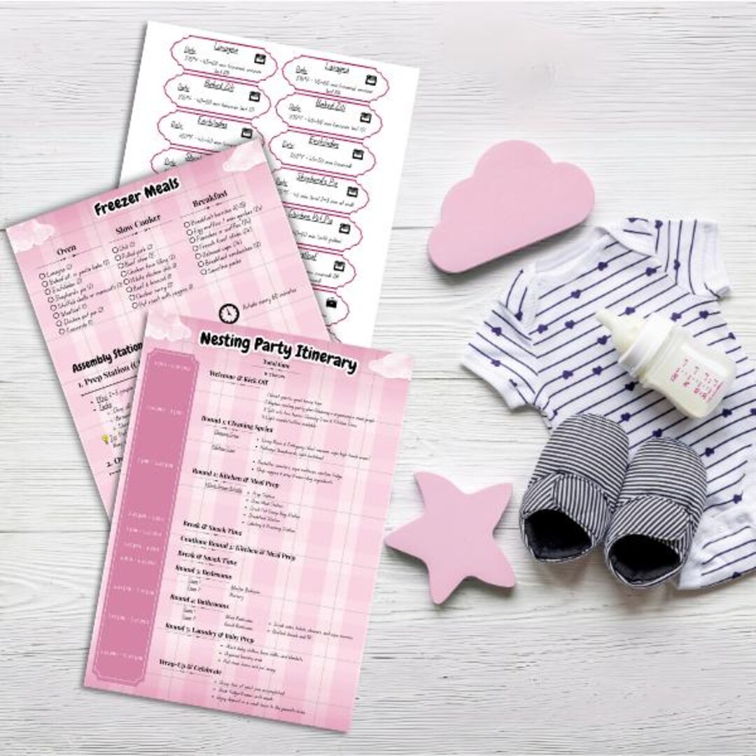 Nesting Party Bundle PDF Canva Template • Printable Meal Prep ...
