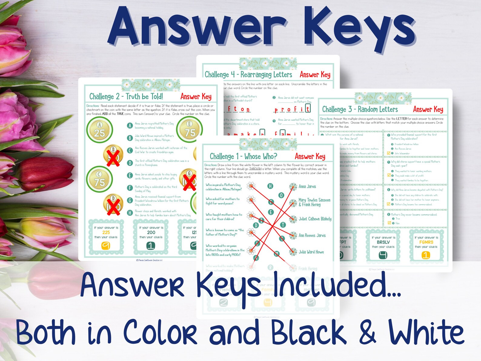 Mother's Day Escape Room Game for Kids - Printable Game - Learn History ...