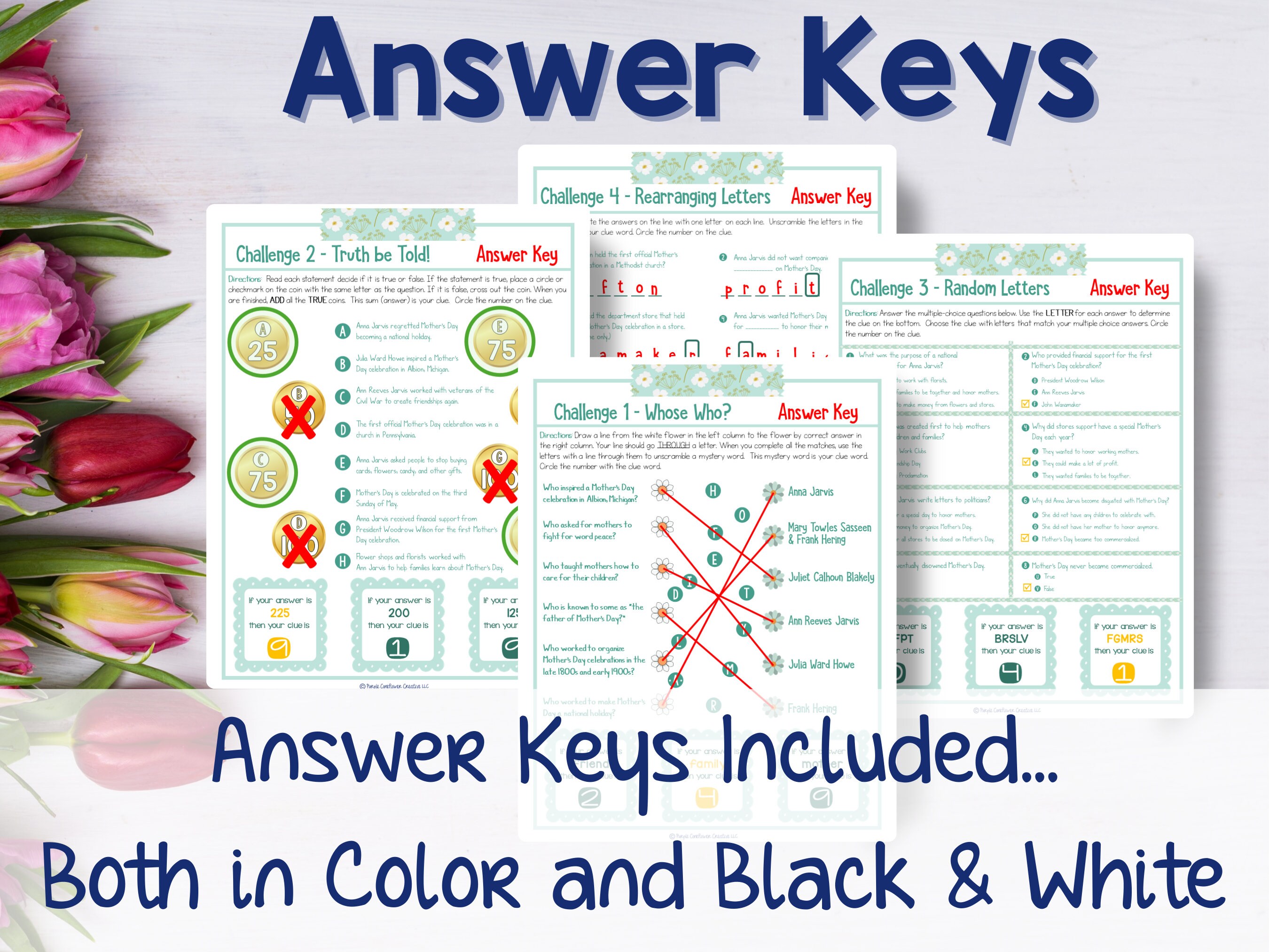 Mother's Day Escape Room Game for Kids - Printable Game - Learn History ...