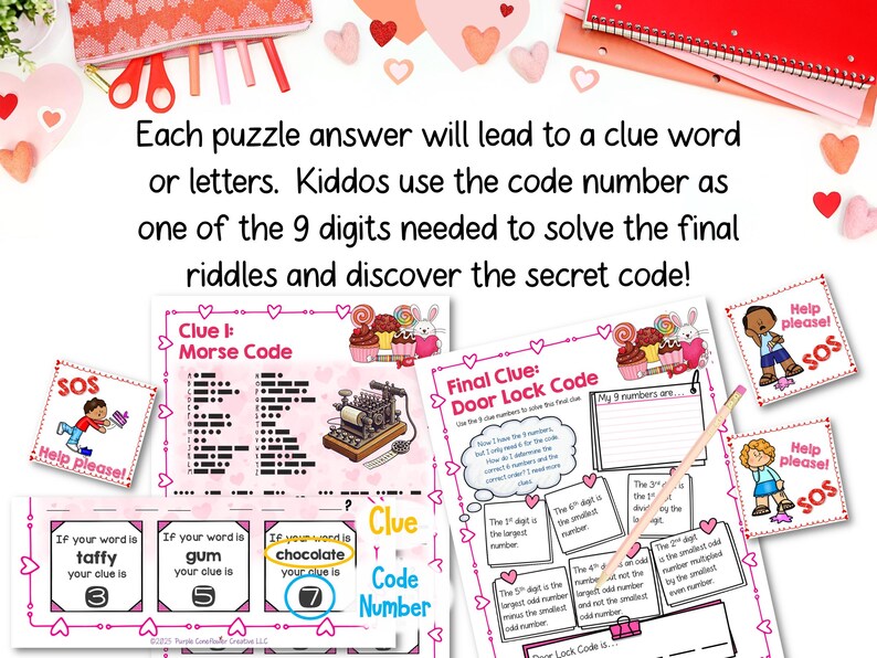 Valentines Day Escape Room for Kids - Printable Party Game - Escape ...