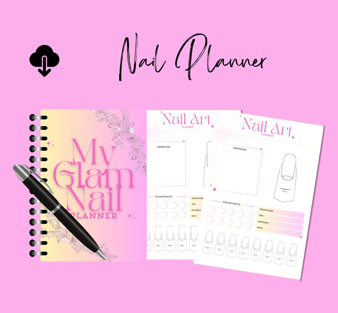 My Glam Nail Planner, Nail Design Journal Perfect for Planning Your ...
