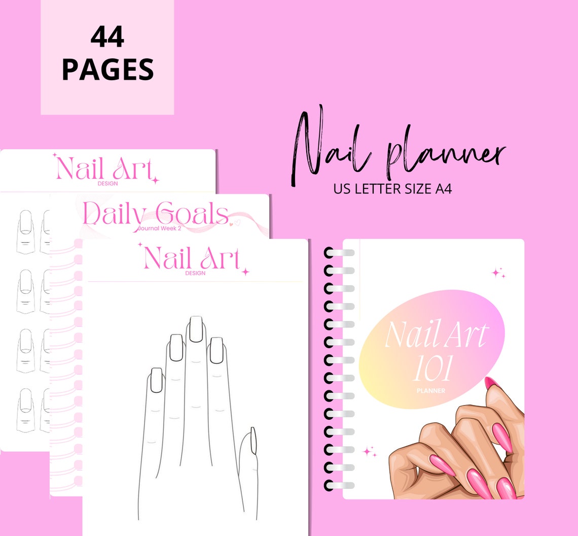 My Glam Nail Planner, Nail Design Journal Perfect for Planning Your ...