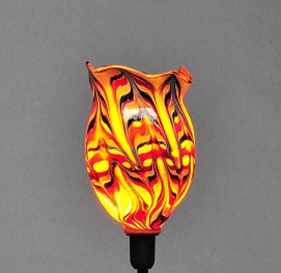 Raked Glass Table Lamp - Etsy