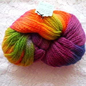 Spring Garden Hand Dyed Wool Yarn Rainbow Hand Painted Wool Yarn Pink ...