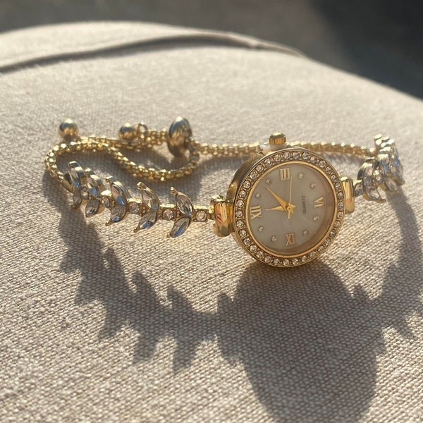 Vintage Women Dainty Gold Watch - Etsy