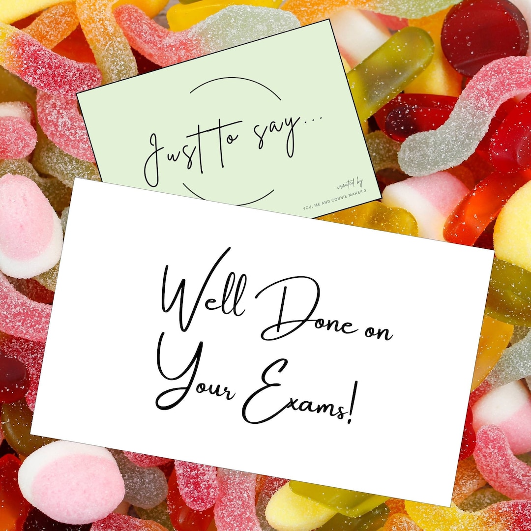 Exams, Well Done, Sweet Gift Box, Personalised, Letterbox Sweets, Pick ...