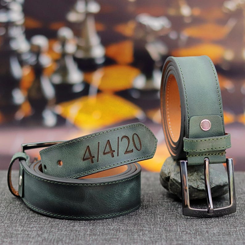 Personalized Leather Belt for Men, Custom Engraved Top Grain Belt ...