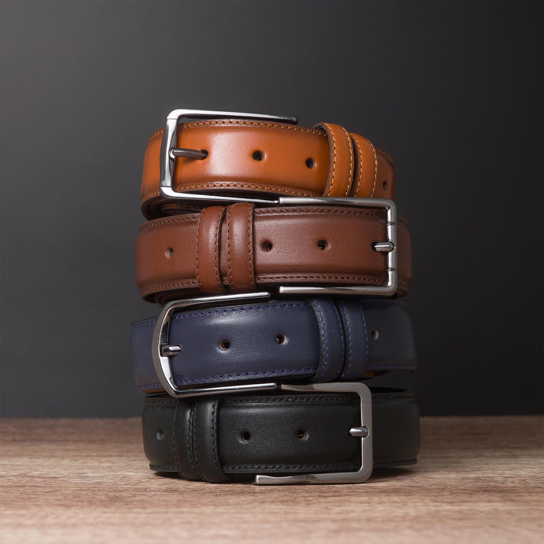 Classic Black Mens Belt for Father's Day Gift, Personalized Mens ...