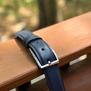 Classic Black Mens Belt for Father's Day Gift, Personalized Mens ...