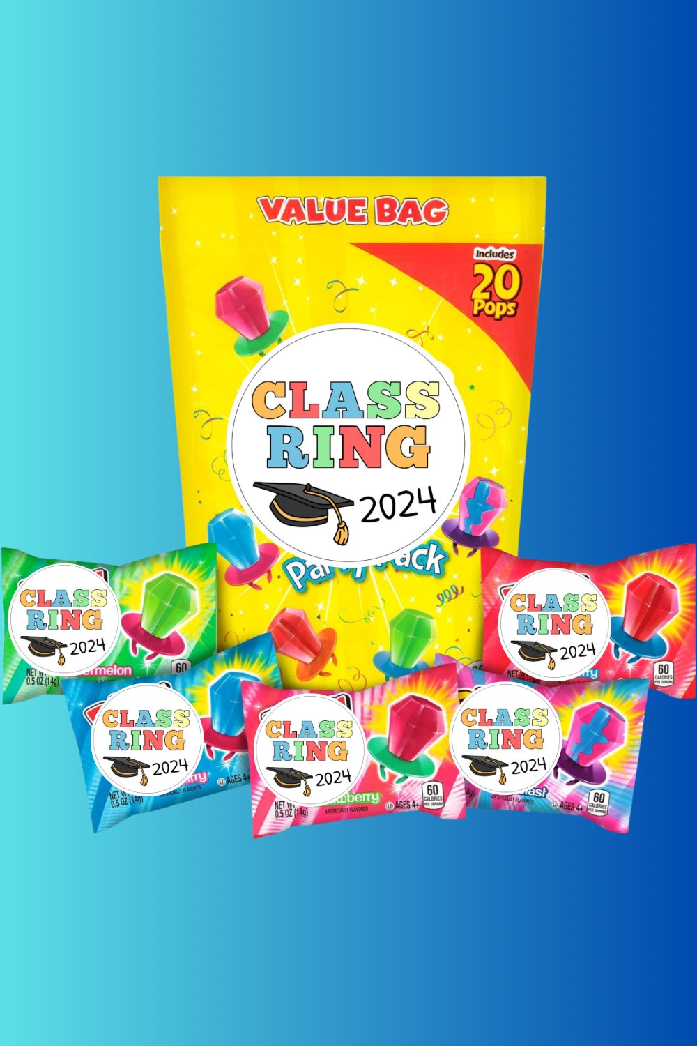 Class Ring Pop Sticker Template: Class of 2025 (digital Download) - Etsy