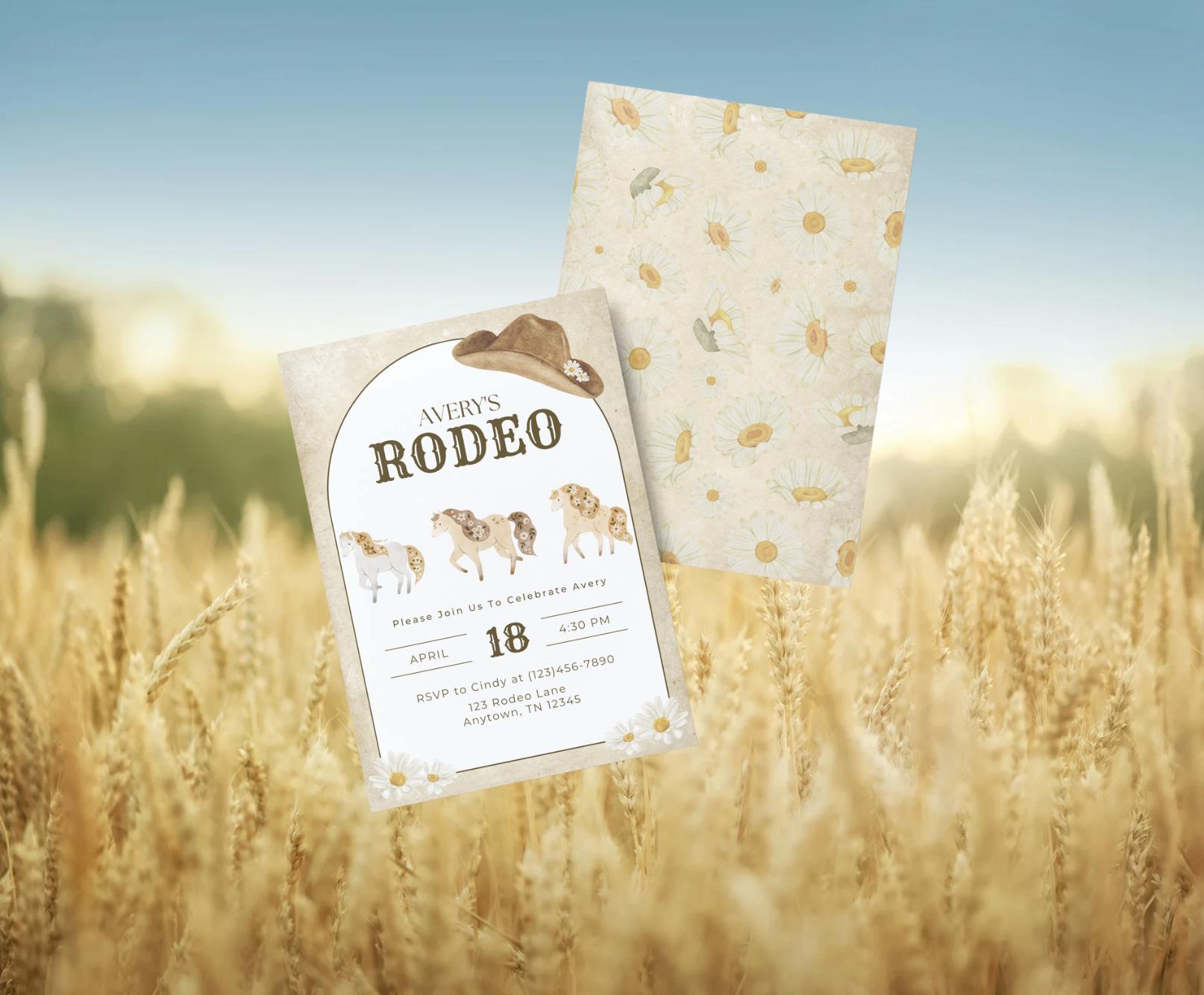 Rodeo Kids Party Invitation: Saddle Up, Yee Haw (digital Download) - Etsy