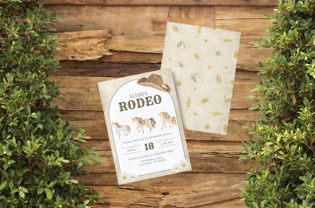 Rodeo Kids Party Invitation: Saddle Up, Yee Haw (digital Download) - Etsy