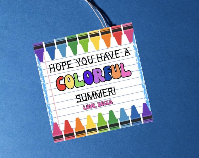 Summer Treat Tag Printable Summer Gift Tag Friend Treat Summer Neighbor ...
