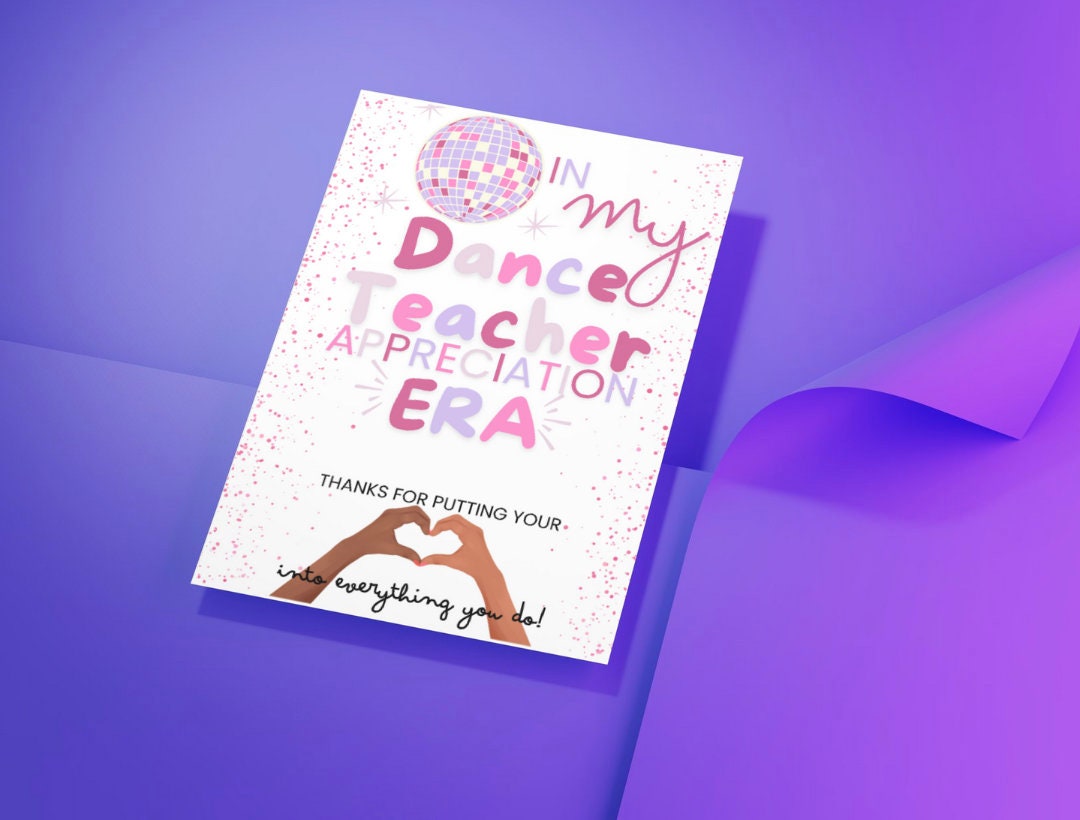 Dance Teacher Appreciation Tag, Dance Appreciation Era, Eras Tag ...