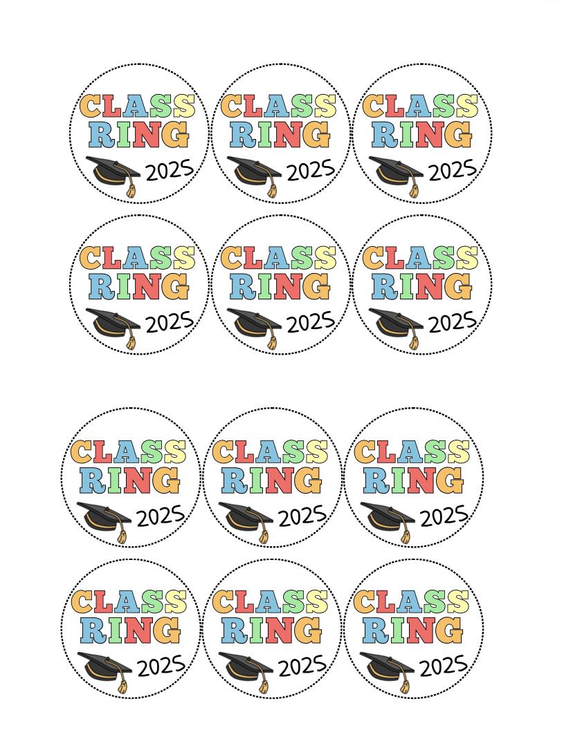 Class Ring Pop Sticker Template: Class of 2025 (digital Download) - Etsy