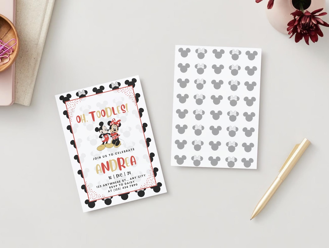 Mickey Mouse Clubhouse Invitation: Oh Toodles, Editable Template ...