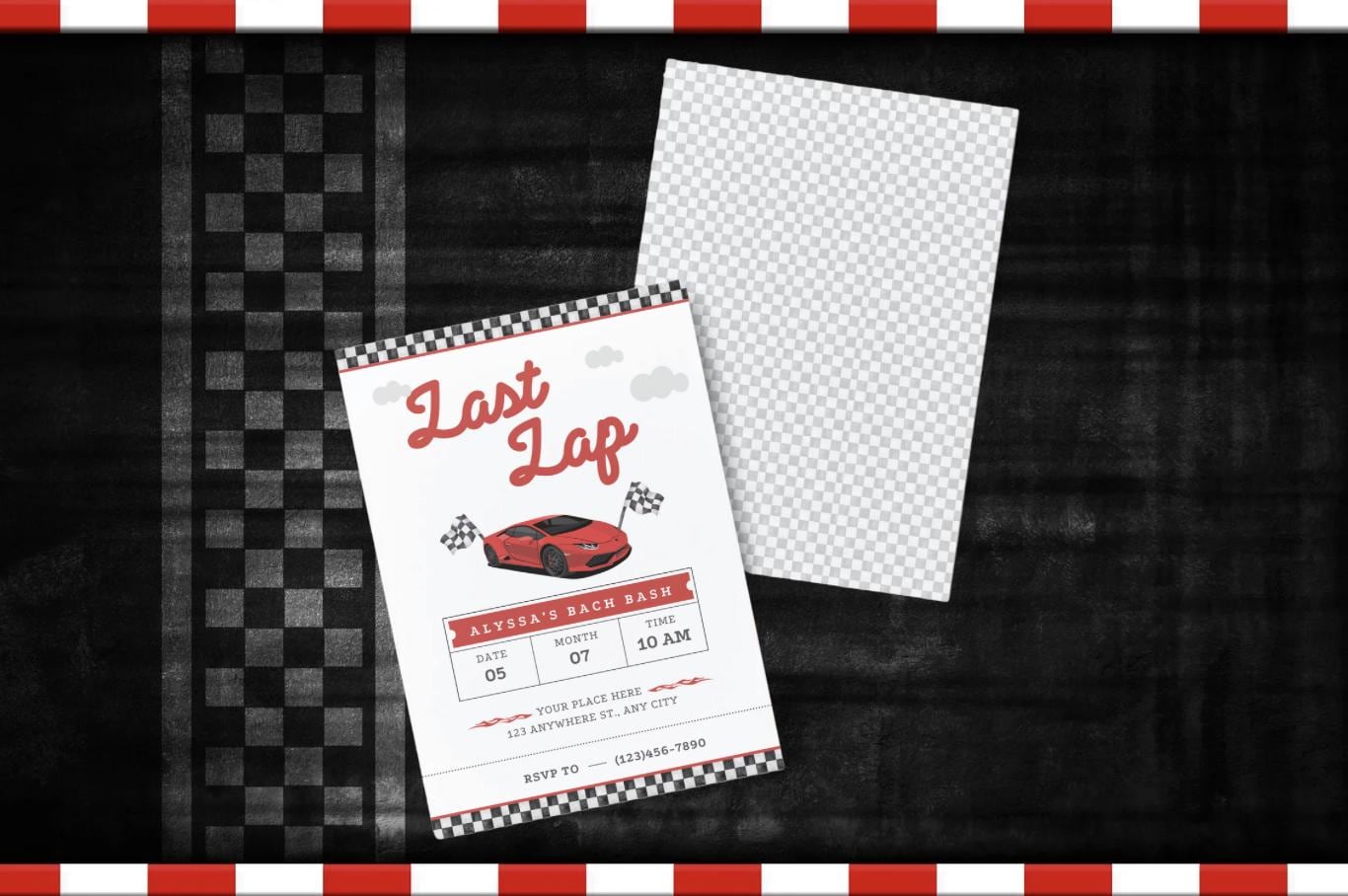 Last Lap Bachelorette or Bridal Shower Invitation Template, Last Lap ...