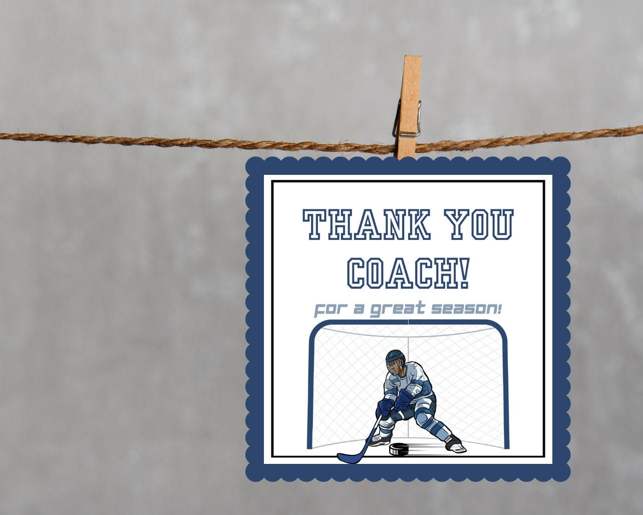 Printable Thank You Gift Tag for Hockey Coach-gift for Hockey Dad ...