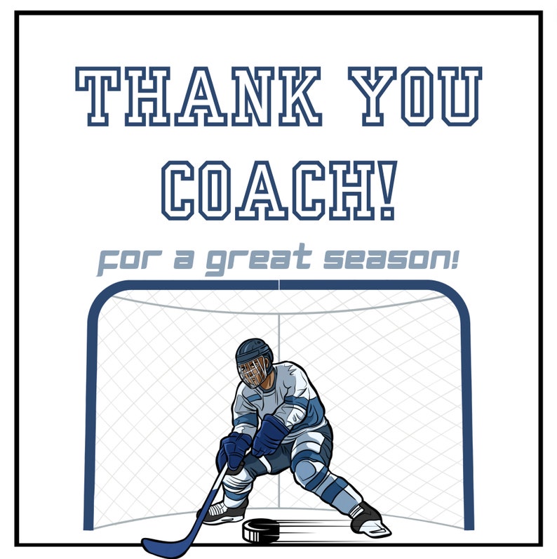 Printable Thank You Gift Tag for Hockey Coach-gift for Hockey Dad ...