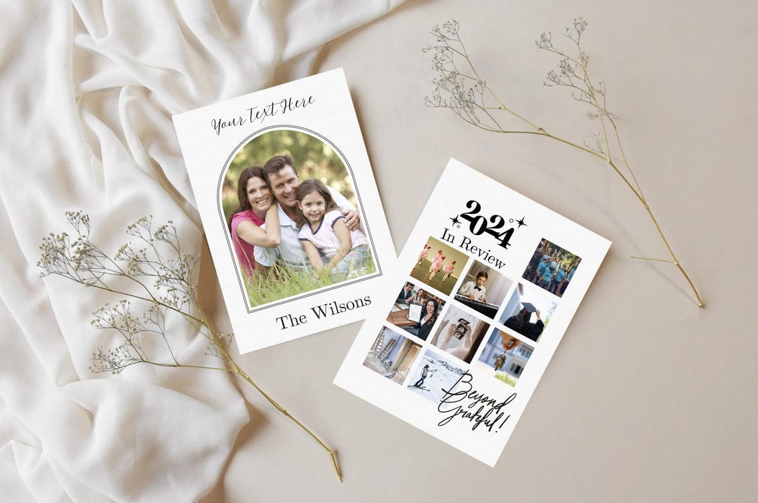 End of Year Card, 2024 End of Year Review Card, What a Year, Yearly ...