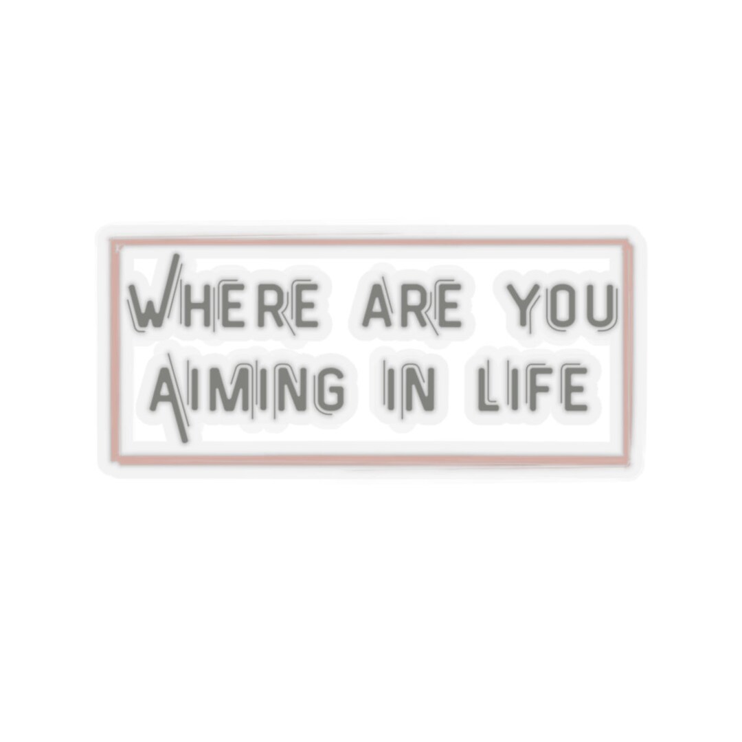 Where Are You Aiming in Life Kiss-cut Stickers - Etsy