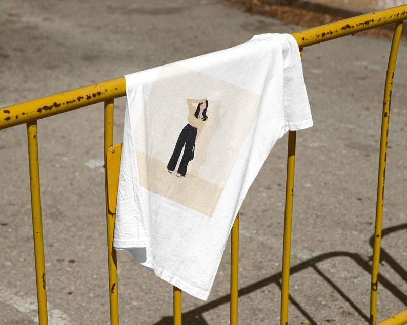 Flat Human Vector Illustration Girl Clipart Faceless Portrait Korean ...