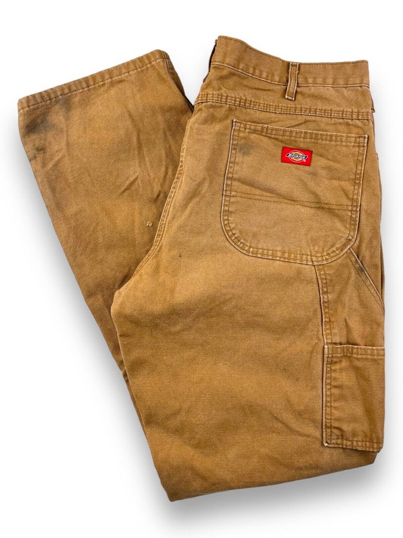 Vintage Dickie's Canvas Carpenter Workwear Relaxed Fit Pants Size 37W ...