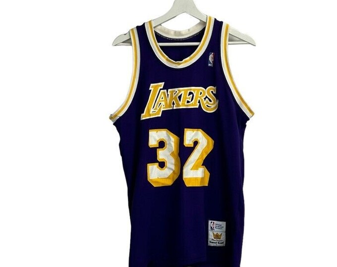 Vintage 80s Magic Johnson #32 LA Lakers NBA Macgregor Sand-knit Jersey Sz Large - Etsy