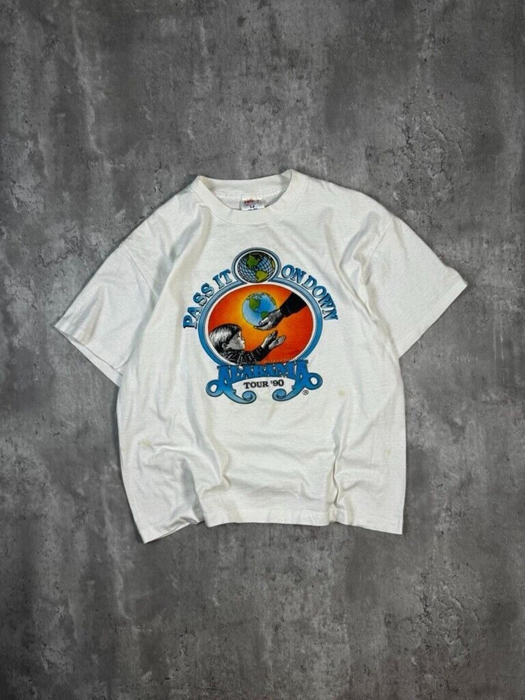 Vintage 1990 Alabama Pass It on Down Rock Music Tour Graphic T-shirt ...