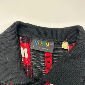 Vintage 90s Coogi 3D 1/4 Button Collared Short Sleeve Knit Sweater Size ...