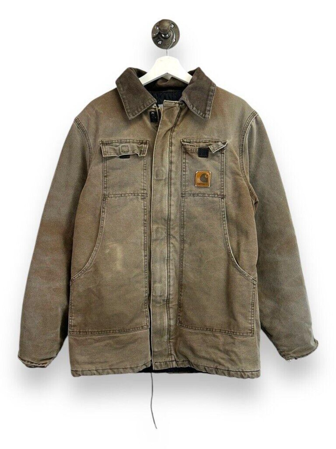 Vintage Carhartt Quilted Lined Canvas Work Wear Arctic Jacket Size ...
