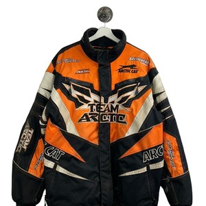 Vintage 90s Arctic Cat Team Arctic Snowmobiling Insulated Jacket Size ...