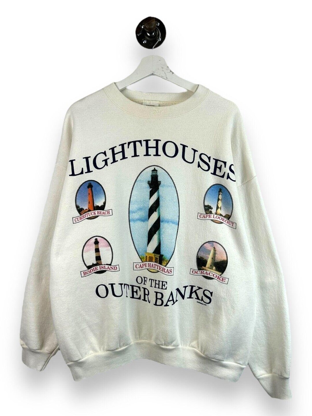 Vintage 90s Lighthouses of the Outer Banks Destination Graphic ...