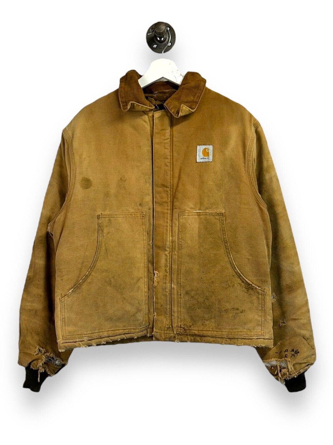 Vintage Carhartt Quilted Lined Canvas Work Wear Cropped Arctic Jacket ...
