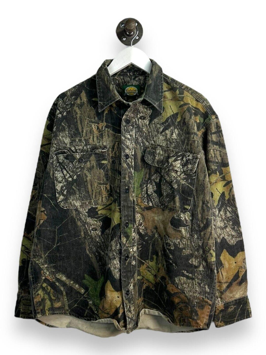 Vintage Cabelas Mossy Oak Breakout Camo Double Pocket Button up Shirt ...