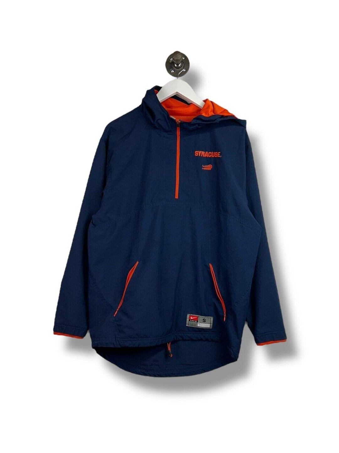 Syracuse Orangemen NCAA Nike 1/4 Zip Pullover Lacrosse Jacket Size ...