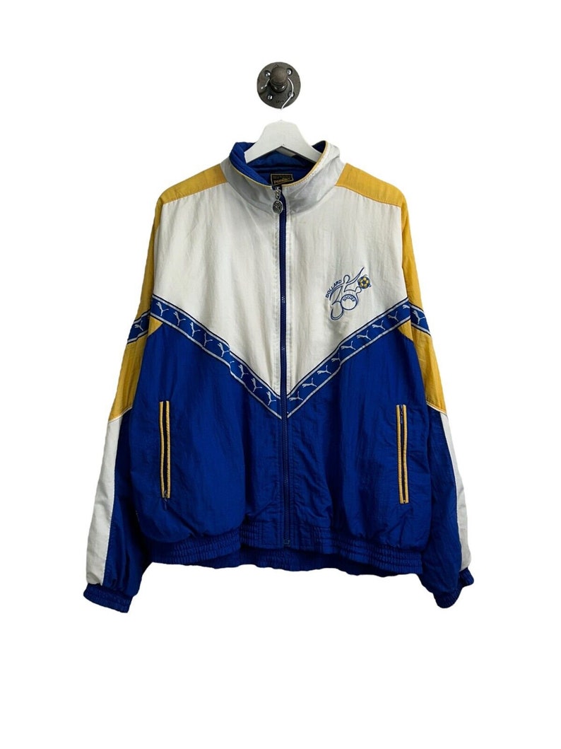 Vintage 90s Puma Dollard Soccer Nylon Windbreaker Jacket Size Large - Etsy