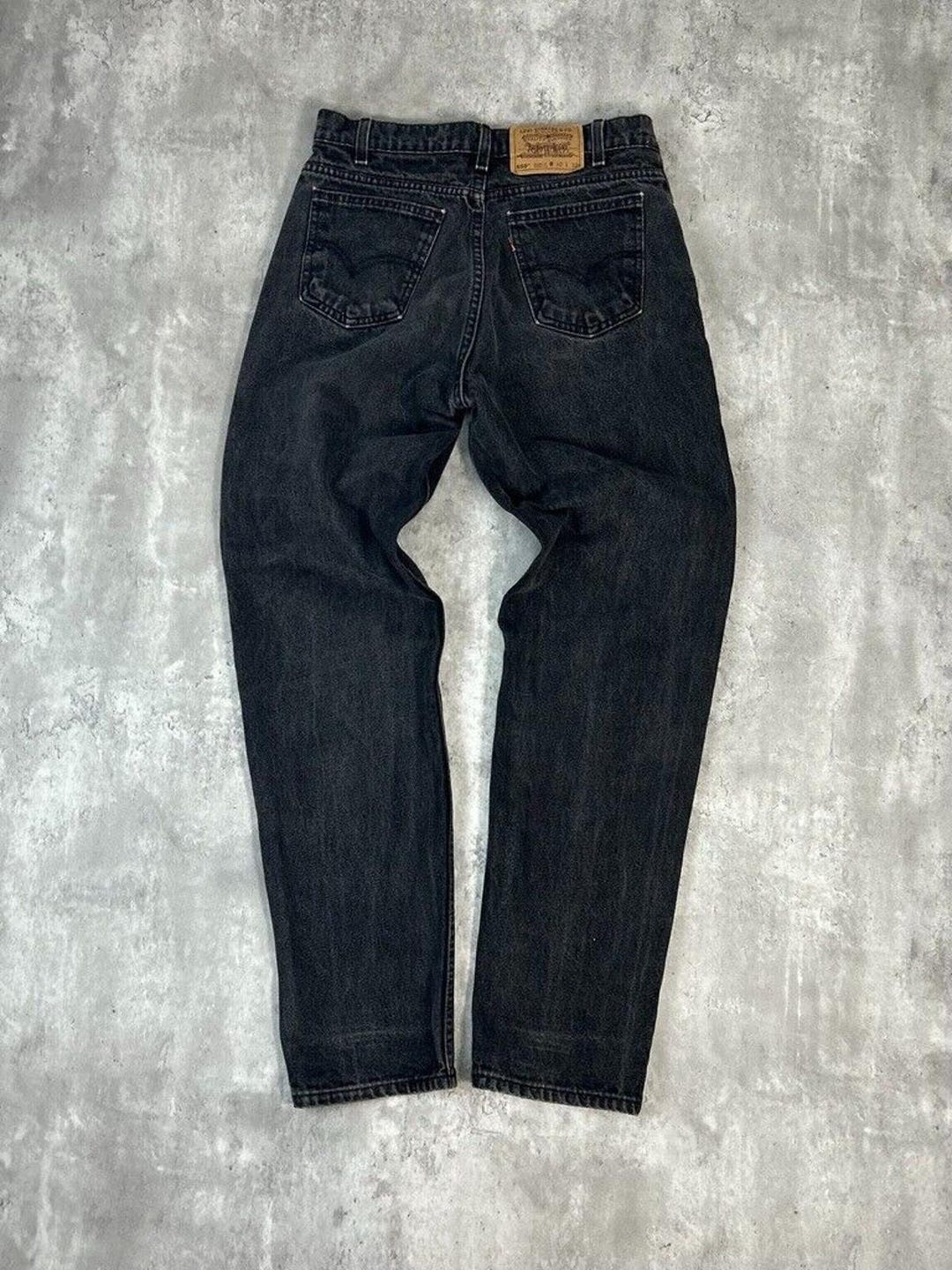 Vintage 80s/90s Levis 550 Orange Tab Tapered Leg Black Denim Pants Size ...
