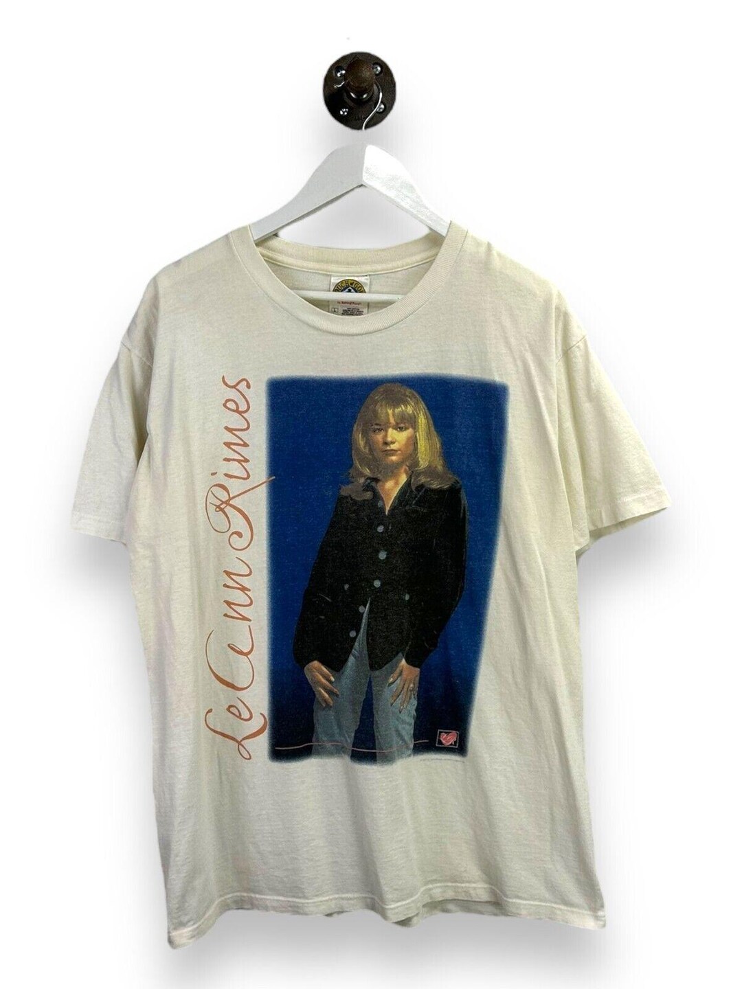 Vintage 1997 Leann Rimes Portrait Graphic Country Music T-shirt Size ...