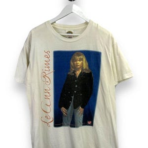 Vintage 1997 Leann Rimes Portrait Graphic Country Music T-shirt Size ...