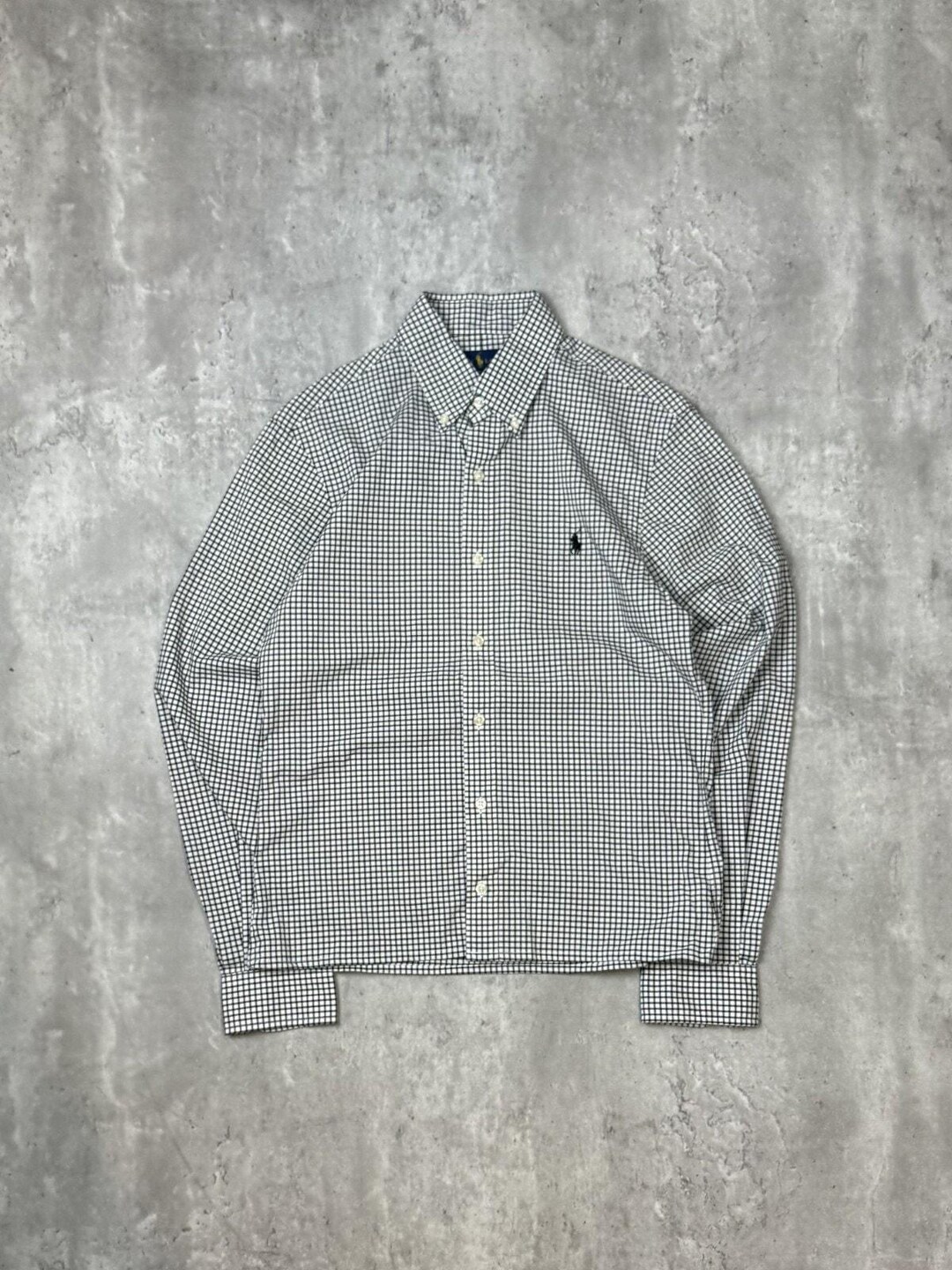 Polo Ralph Lauren Checkered Print Reworked Cropped Button up Shirt Size ...