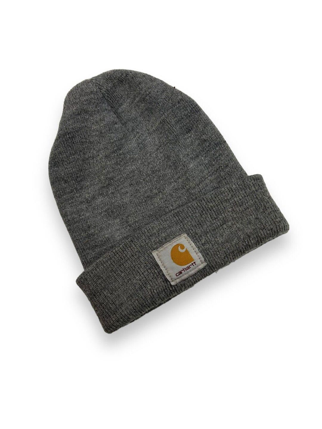 Vintage Carhartt Embroidered Patch Workwear Toque Hat OSFA Gray - Etsy